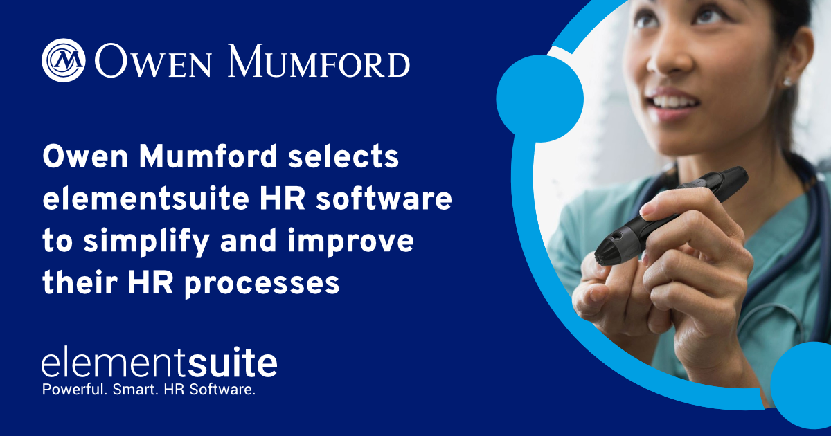 Owen Mumford selects elementsuite HR software to simplify and improve their HR management ...