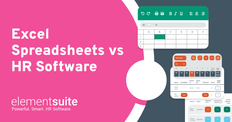 Excel spreadsheets vs HR software | elementsuite